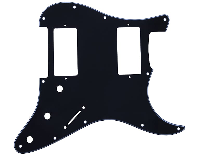 HH/HSH Stratocaster pickguards for USA/Mexican - Black HH | Reverb UK