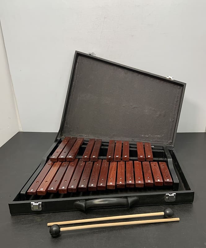 25 Notes Wooden Xylophone With 2 Mallets & Carrying Case - | Reverb