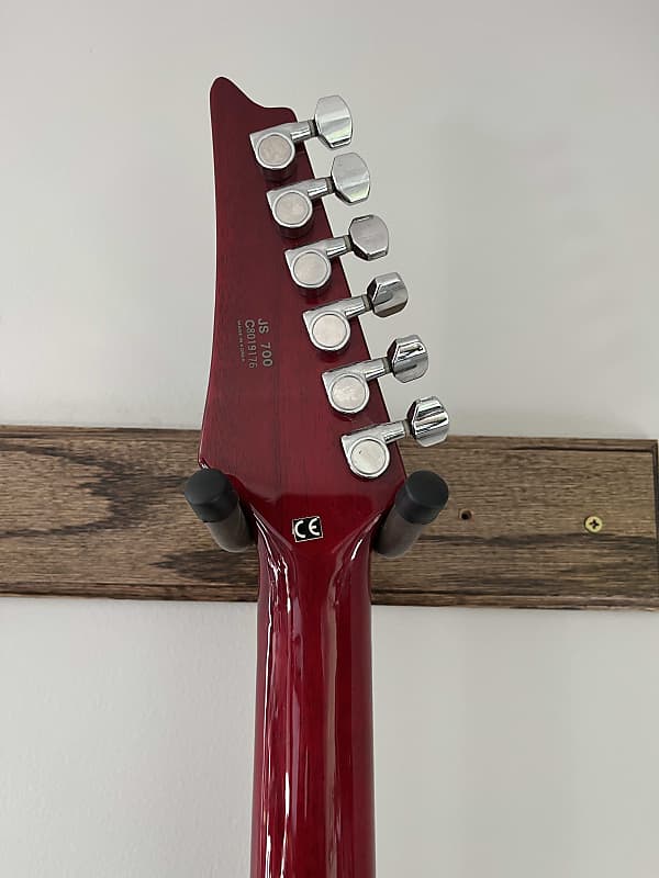 Ibanez Joe Satriani JS700 1998 - Transparent Red | Reverb