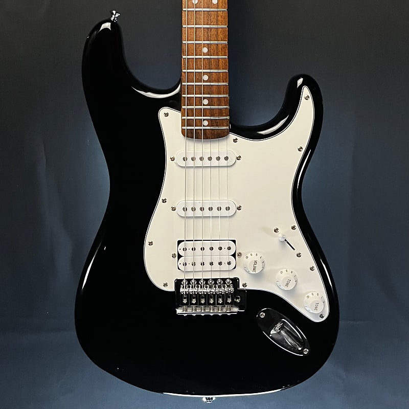 Used Fender Starcaster Strat HSS Black TFW277 | Reverb