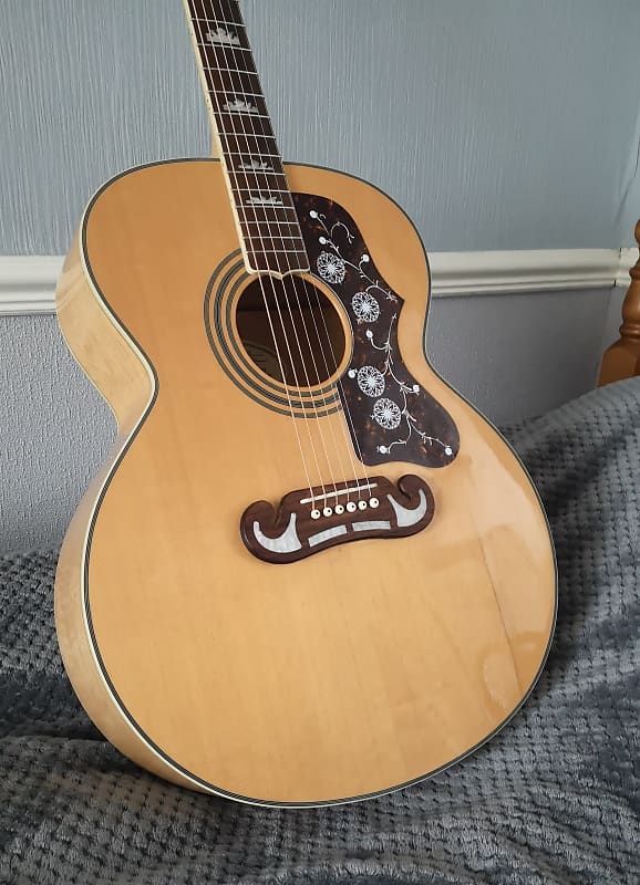 2011 Epiphone j200 jumbo acoustic guitar - Natural | Reverb UK