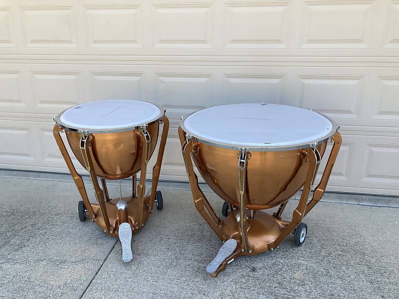 Vintage Ludwig Copper Kettle Timpani Drums - 23" & 32" | Reverb