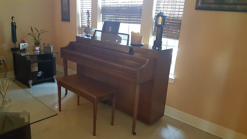 Vintage Currier Upright Piano With Bench | Reverb