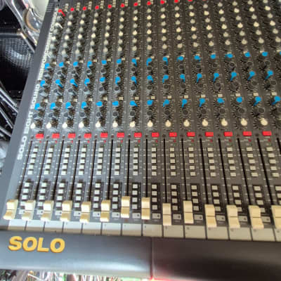 Soundtracs Solo 8 analog console mixer meter bridge 90s | Reverb