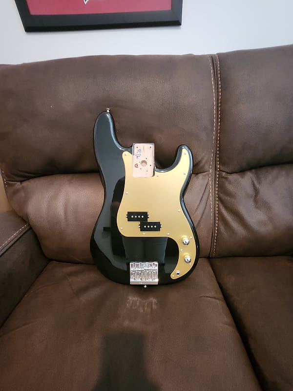 Fender Precision Bass Body - Black w/ Fralin Pickups | Reverb
