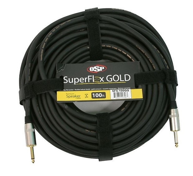 OSP 100'ft 12AWG Gauge Pro Speaker Cable 1/4"-1/4" Plugs | Reverb