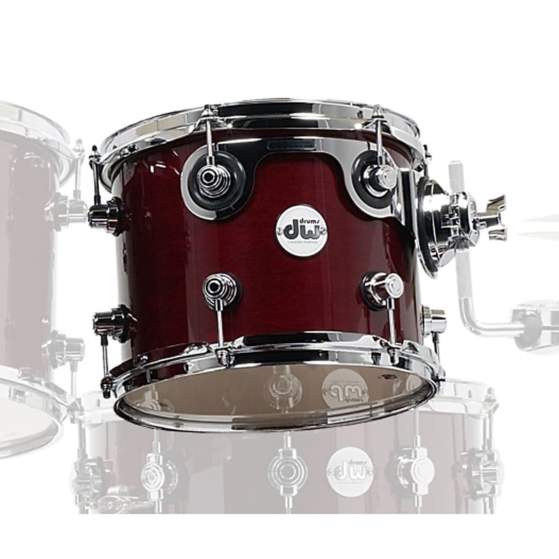 DW Design Series Maple Suspended Tom, 7x8, Cherry Stain DW Design Series Maple Suspended Tom, 7x8, Cherry Stain