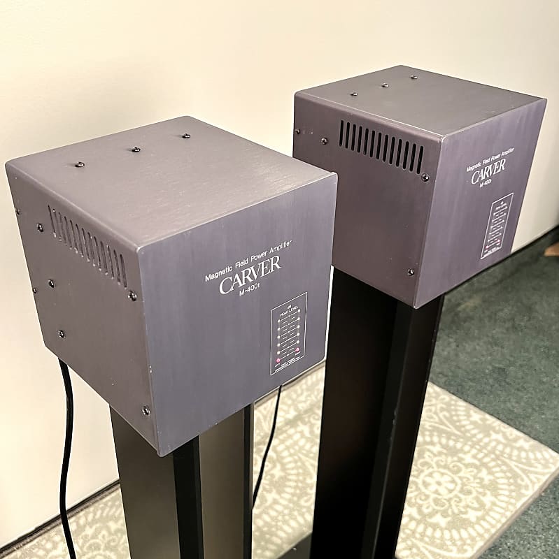 RECAPPED PAIR OF CARVER M-400T MAGNETIC FIELD STEREO | Reverb