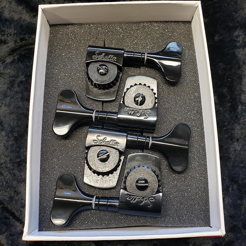 Schaller M4S Light Bass Machine Head Tuners 4 Left Black | Reverb