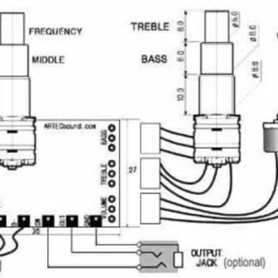 Artec SE3PA Preamp/EQ for Bass Guitar 4 pot vol, balance, | Reverb
