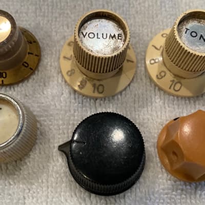 Vintage Electric Guitar Knobs - Maybe Teisco, Univox, Kay, | Reverb