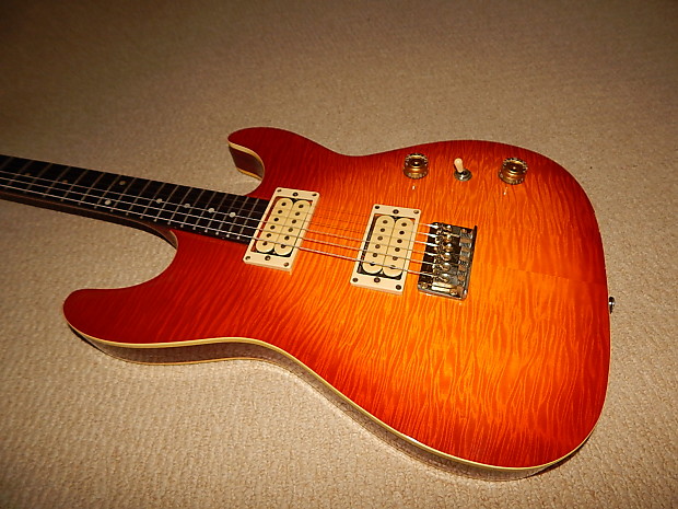 Dan Erlewine Automatic Flame Top SRV Billy Gibbons Sunburst | Reverb