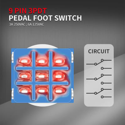 14Pcs Guitar Effect Pedal 3Pdt Footswitch 9 Pin Latching | Reverb