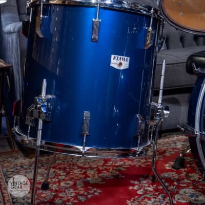 Tama Rockstar Pro 5 Piece Drum Kit 1990s - Metallic Blue | Reverb