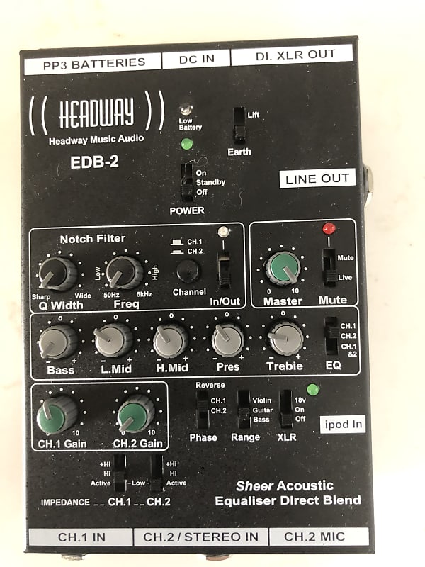 Headway EDB-2 H.E Preamp Black | Reverb Canada