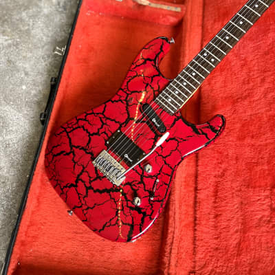 Jackson Charvel Charvette c 1986 - Red crackle original | Reverb
