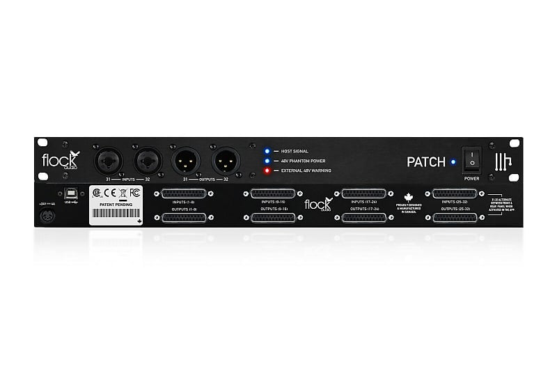 Flock Audio Patch 64 Point Digitally Controlled Analog Reverb