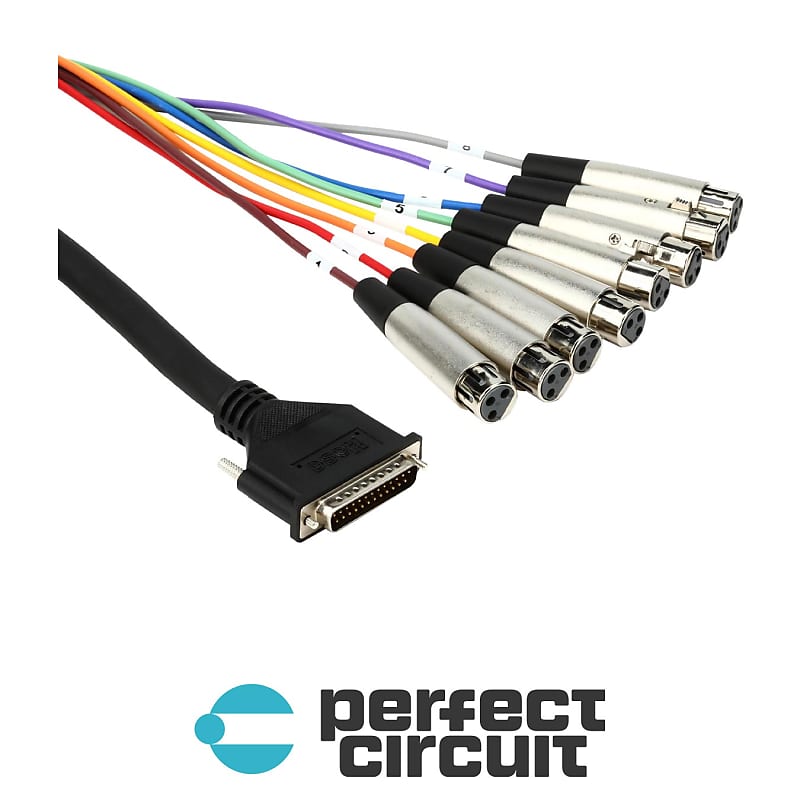 Hosa DTF-804 8-Channel XLR-F to DB25 Balanced Snake - 4M | Reverb UK