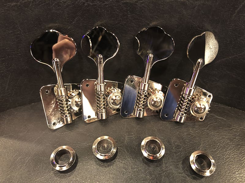 Generic Bass Tuning Keys (set of 4) chrome | Reverb