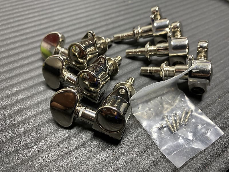 Grover Self-locking Tuners 3 x 3 Nickel - 3 per Side | Reverb