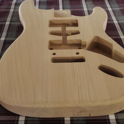Woodtech Routing Paint grade Alder HSH Stratocaster Body - | Reverb