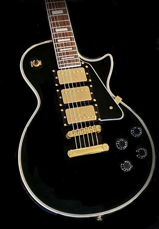 FIREFLY Electric Guitar FFLP * 3 Pickup Black Elite w/Gold | Reverb
