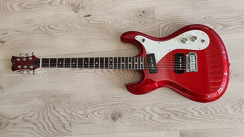 Aria DM-380 ,Candy Apple Red , Mosrite Style | Reverb