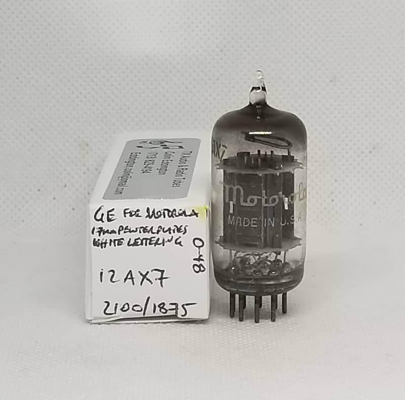 GE made for Motorola 12AX7 Long Pewter Plates Balanced Single | Reverb