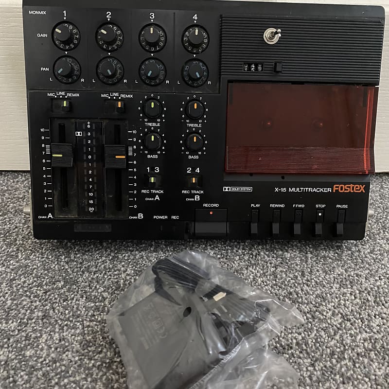 Fostex x15 4 Track cassette Recorder 1980s - Black (half | Reverb