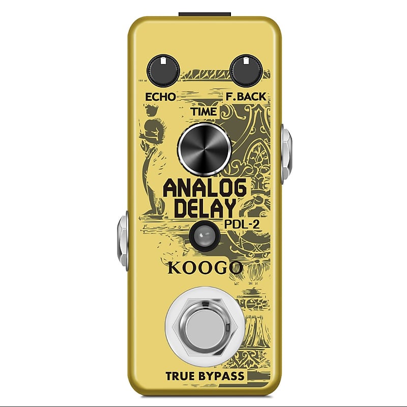 KOOGO LEF-314 Analog Delay Guitar Effects Pedal - Yellow | Reverb