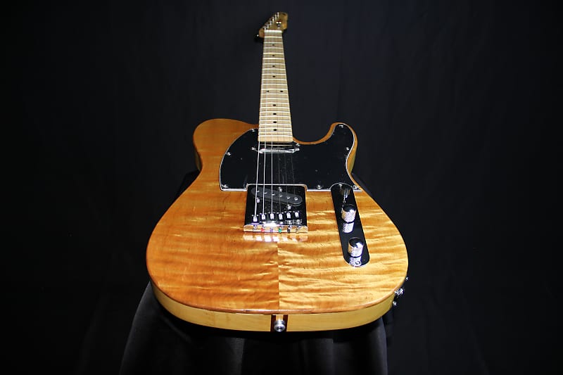Hand-Made in the USA; Pretty Curly Maple Top, Poplar Back | Reverb