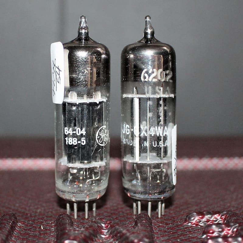 GE JG (JAN) 6X4 WA 6202 6X4 FULL WAVE RECTIFIER BLACK PLATE | Reverb