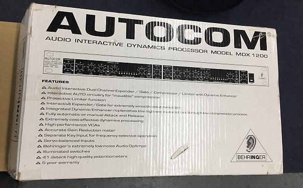 Behringer Autocom MDX 1200 Compressor with original box and | Reverb