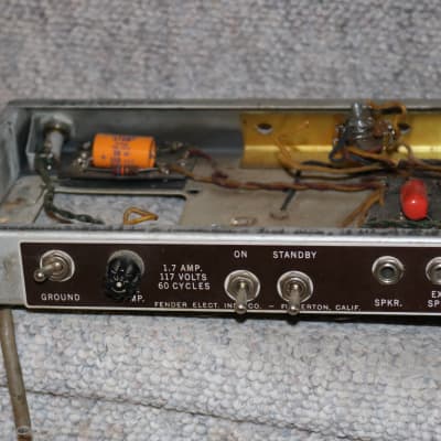 Vintage 1962 Fender Brownface Bassman Chassis - Project - For | Reverb