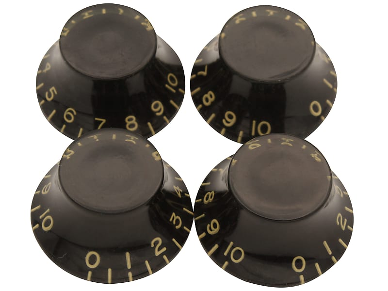 Top hat knobs (imperial size) - Relic black / 4 | Reverb