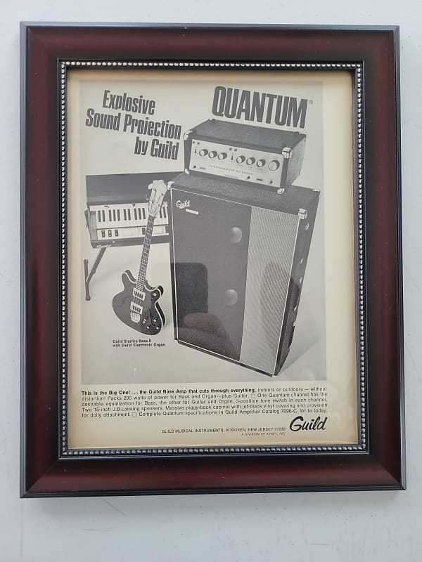 1968 Guild Guitars Promotional Ad Framed Guild Quantum | Reverb
