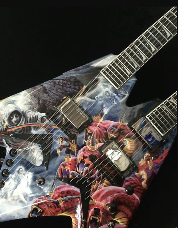 Double Neck V VMNT Diadem Dean Dave Mustaine Signature - | Reverb UK