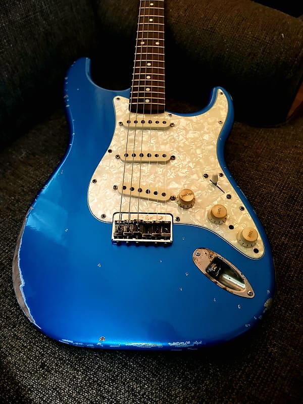 Custom Relic hardtail strat 2023 - Sapphire blue nitro | Reverb
