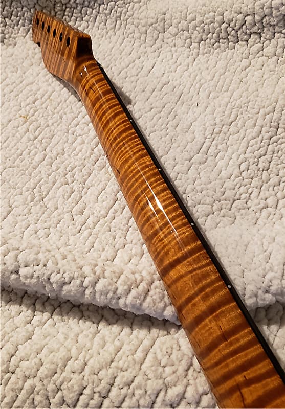 Special price on a USA made ,Roasted 5A flame maple neck, | Reverb