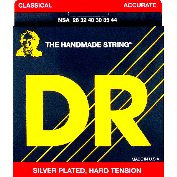 DR Strings Nylon Silver Classical Guitar Strings Hard Tension | Reverb