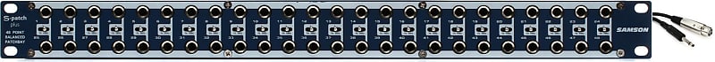 Samson S-Patch Plus 48-point Balanced Patchbay Bundle with | Reverb