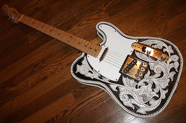 FENDER TELECASTER TELE w/CUSTOM HAND-TOOLED/LACED WAYLON | Reverb