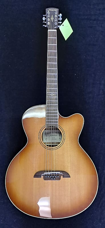 Sunburst Alvarez ABT60CE 8 String Baritone Acoustic Guitar | Reverb