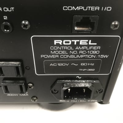 ROTEL RC-1090 Stereo Control Amplifier Balanced Preamp | Reverb