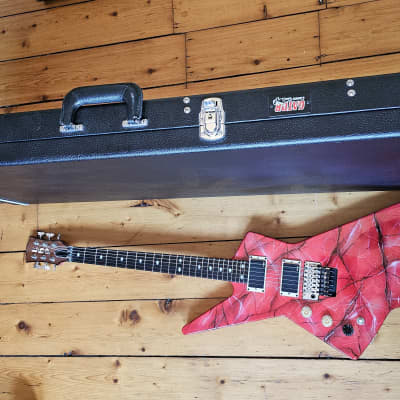 Warmoth Nomad explorer red custom electric guitar | Reverb Australia