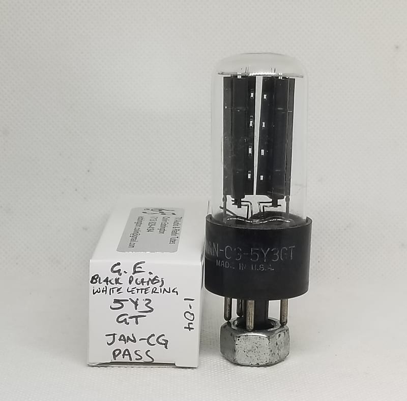 GE JAN 5Y3GT Black Plate Rectifier Single NOS 5Y3 | Reverb