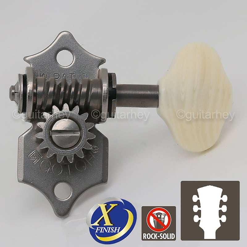 NEW Gotoh SE700-M6 OPEN-GEAR Tuning Small Ivory Buttons | Reverb UK