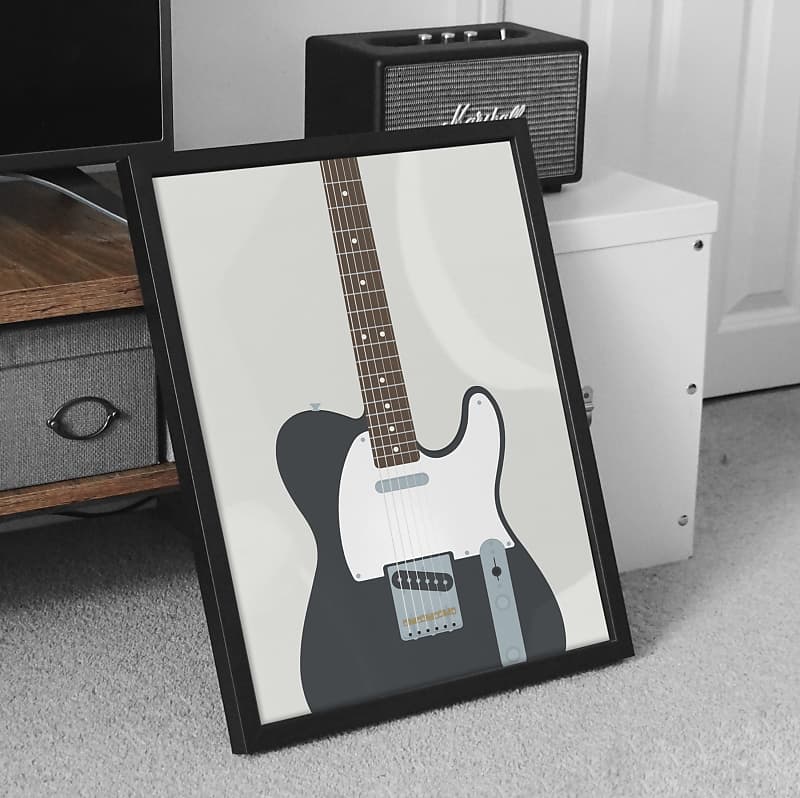 Telecaster Guitar Print - Fender Electric Guitar Poster | Reverb