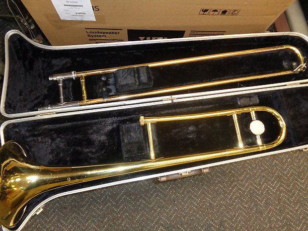 used Buescher Aristocrat student trombone with hardshell case | Reverb
