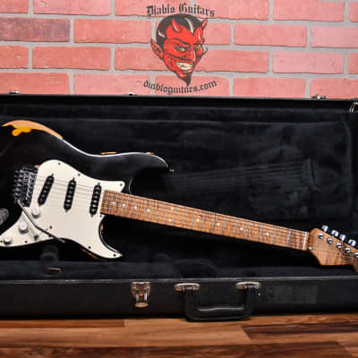 Medium Rare Guitars Diablo “Rat Strat” Relic Black Over | Reverb